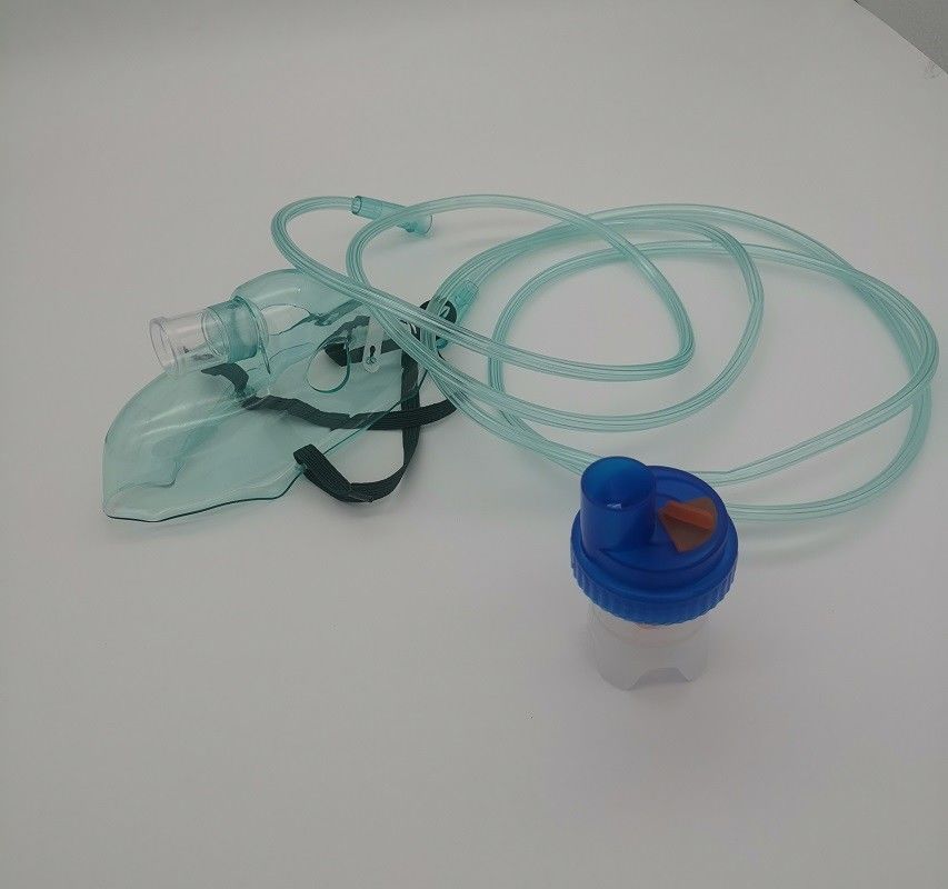 S M L Disposable Oxygen Mask Green Color For Adults Nebulization